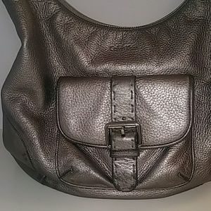 Calvin Klein | Bags | Calvin Klein Gunmetal Purse Large Leather Hobo ...